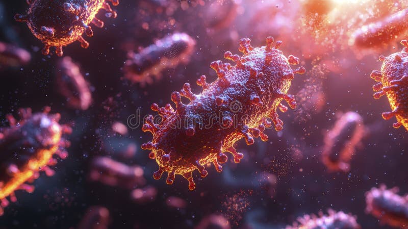 Microscopic Bacteria Displaying Unique Shapes Stock Illustration ...