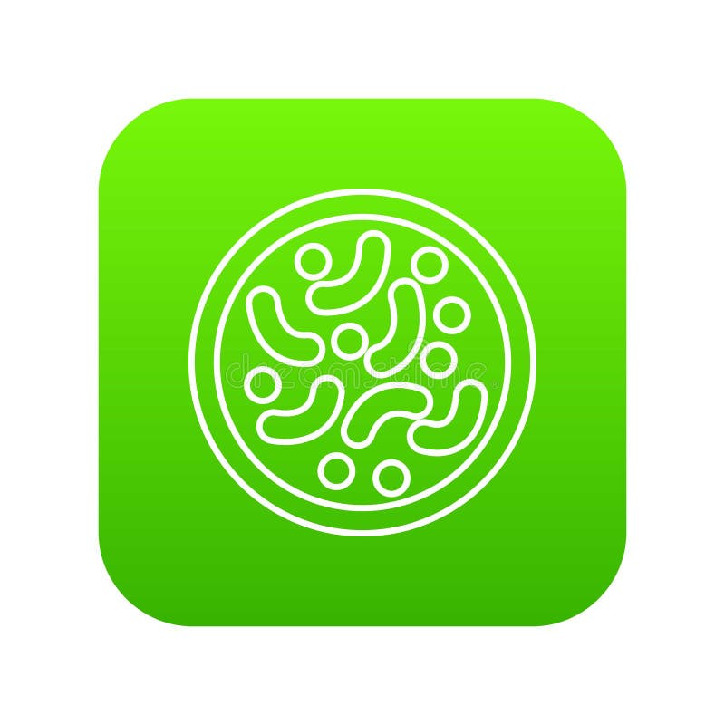 Microscopic Bacteria Icon Green Vector Stock Vector - Illustration of ...