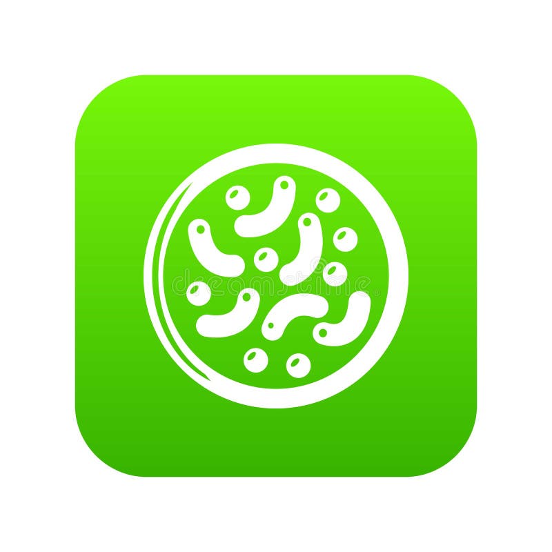 Microscopic Bacteria Icon Green Vector Stock Vector - Illustration of ...