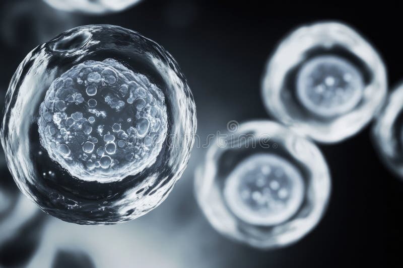 Microscopic Bacteria in Water Droplet Stock Photo - Image of ...