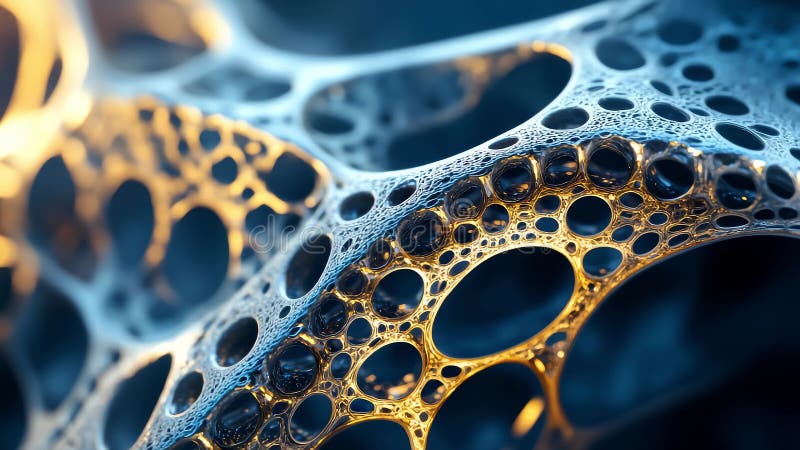 Microscopic Biological Cell Structure Golden Light Abstract Texture Stock Video - Video of ...