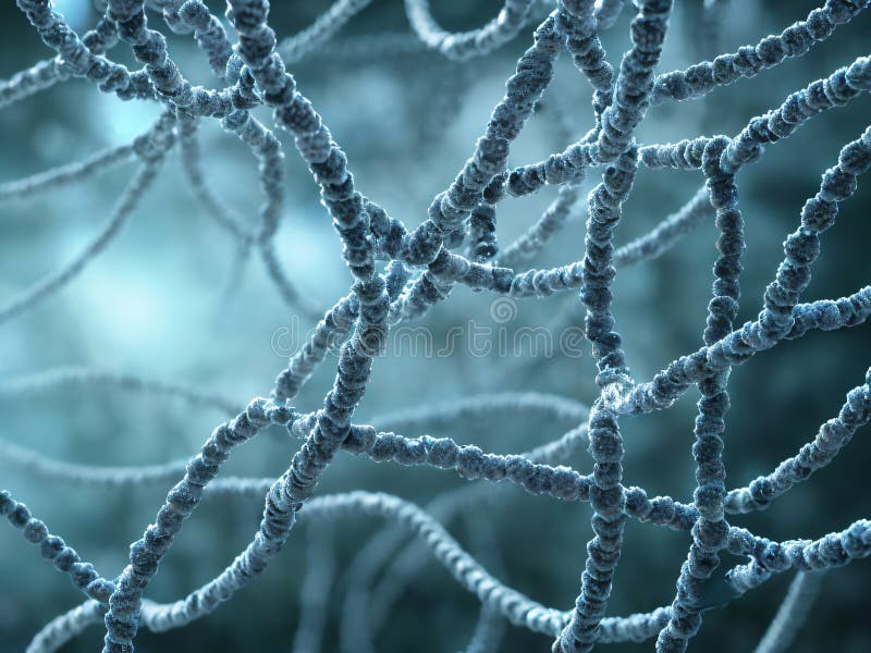 Macro View of Microscopic Biology-themed Strands, Evoking Cell Chains ...