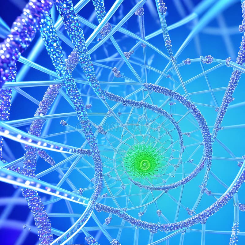 Microscopic Biology-themed Strands, Resembling Cell Chains, DNA or ...