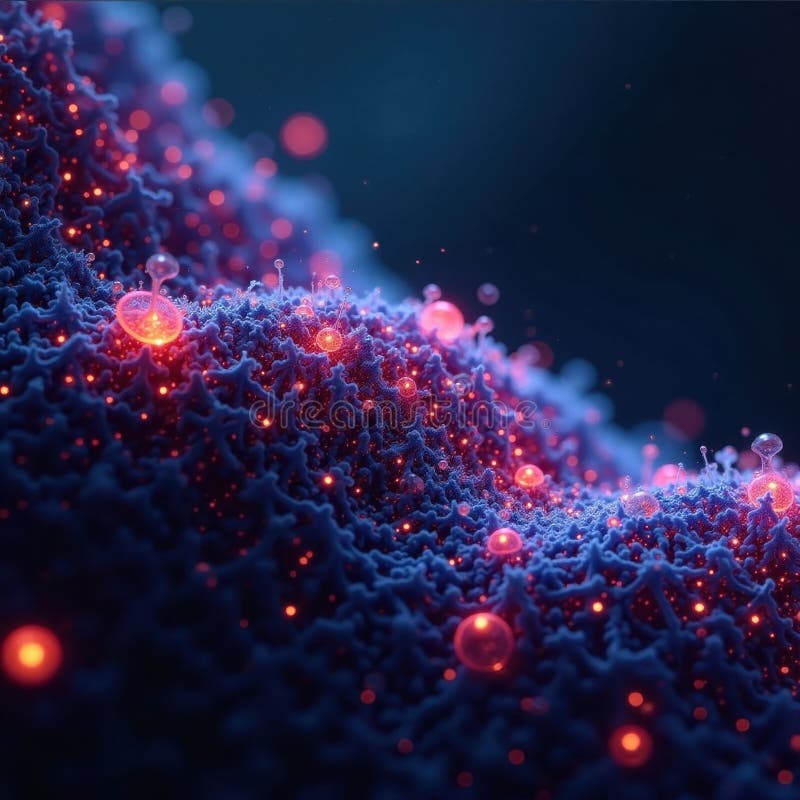 Microscopic Bioluminescent Forms Pulse with Light, Intricate Network ...