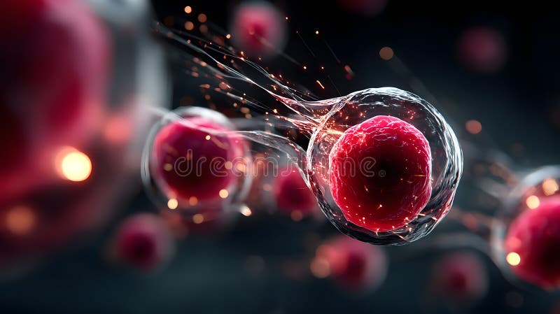 Microscopic Blood Cell Attacking Bacteria. Generated Ai Stock Photo ...