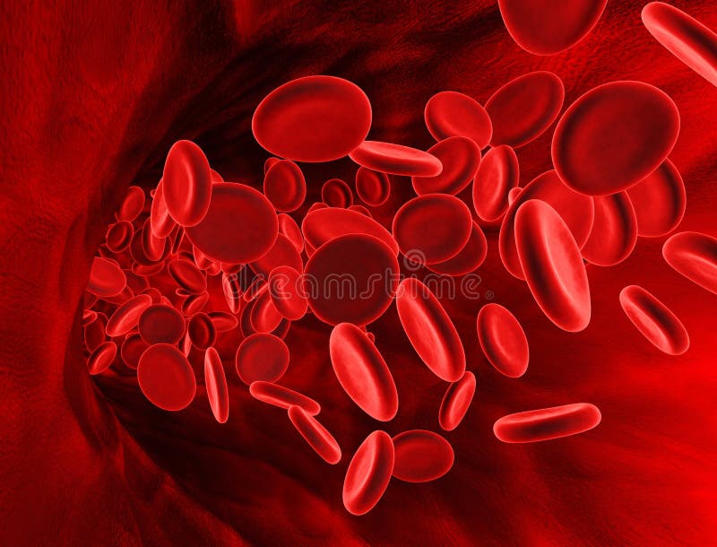Microscopic Blood Cells stock illustration. Illustration of biology ...