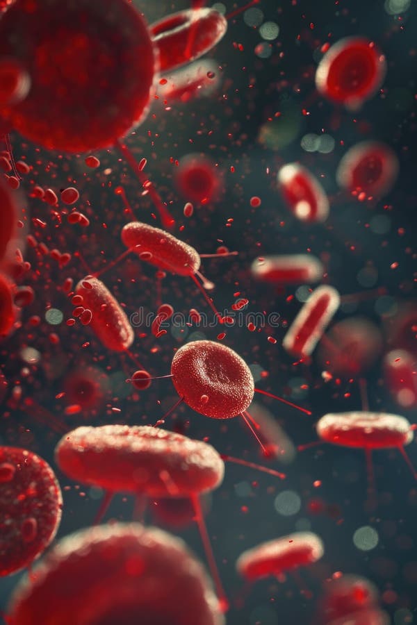 Microscopic Blood Cells stock image. Image of life, generated - 366274081