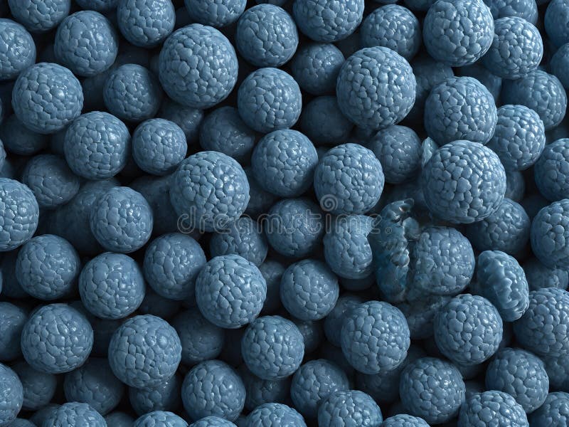Microscopic Blue Balls. Abstract Texture for Scientific Background ...
