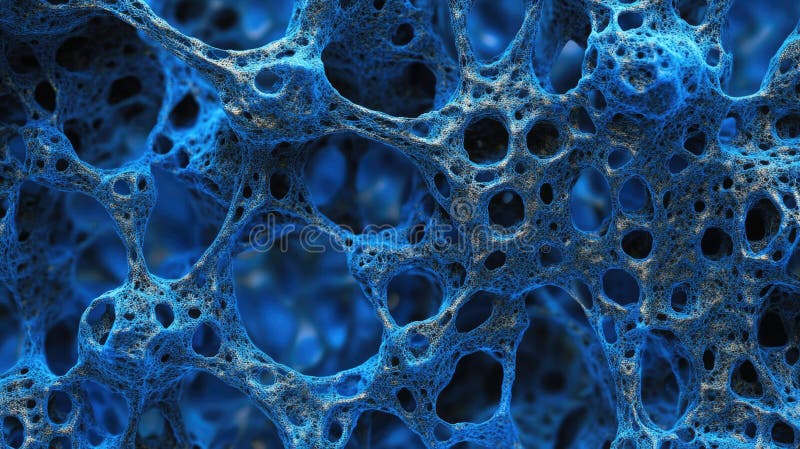 Microscopic Blue Cell Structure with Macro Photography Effect Stock ...