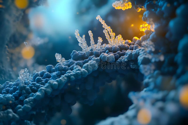 Microscopic Blue Structures with Spiky Golden Elements and Bright ...