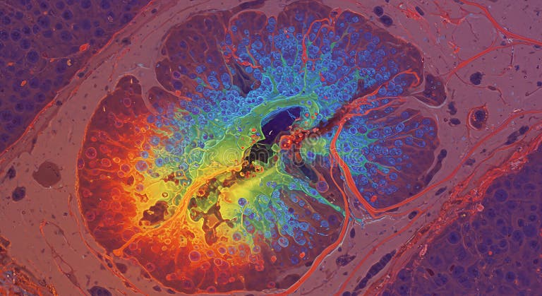 Microscopic Brain Development: Vibrant Neural Pathways and Cellular ...