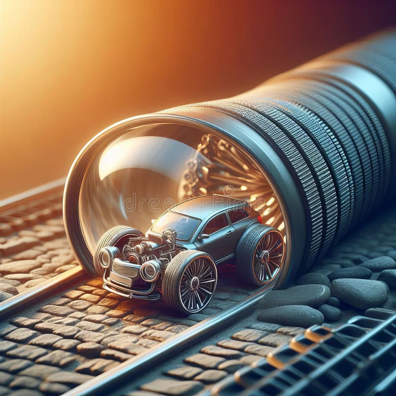 Microscopic Car a Car so Small that it Can Be Driven through Nar Stock ...