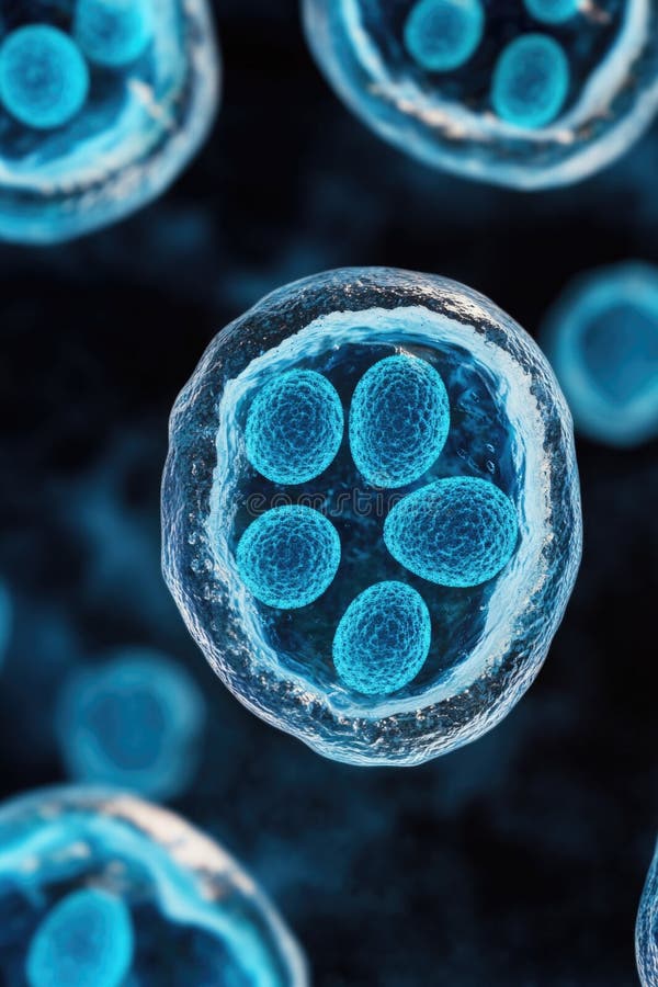 Microscopic Cell Bacteria Under Microscope Stock Image - Image of ...