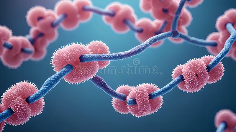 Microscopic Cell Network stock illustration. Illustration of cell ...
