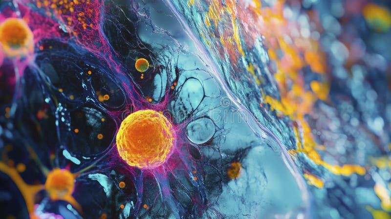 Microscopic Cell Structure. Abstract Cell Biology for Medical Research ...