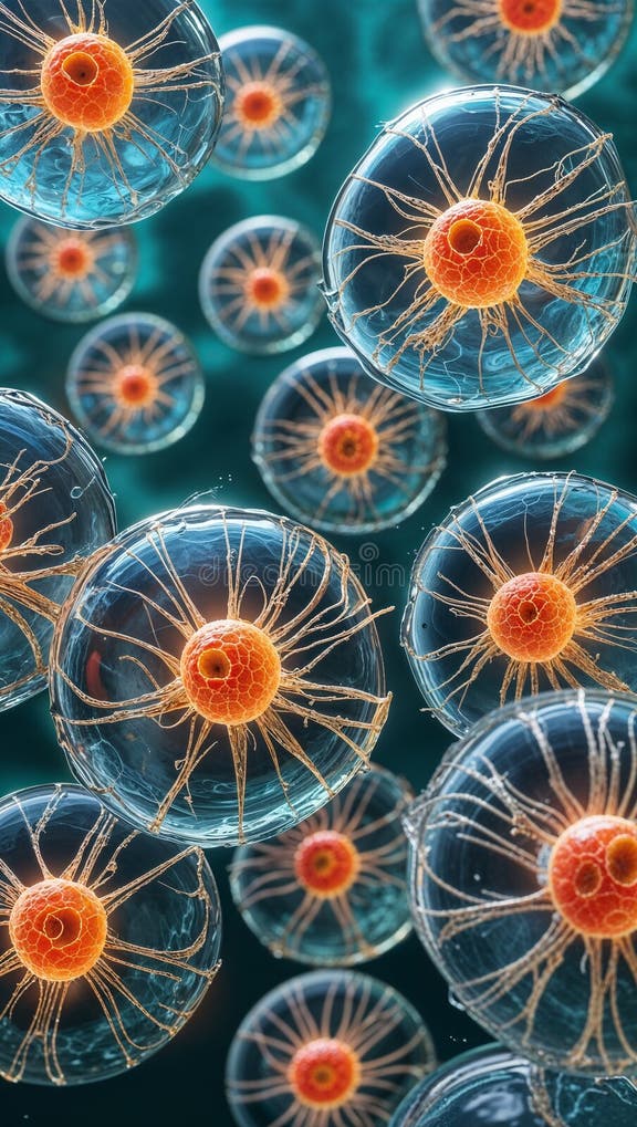 Microscopic Cell View Intricate Spherical Structures from Top Down ...