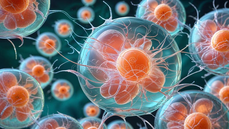 Microscopic Cell View Intricate Spherical Structures from Top Down ...