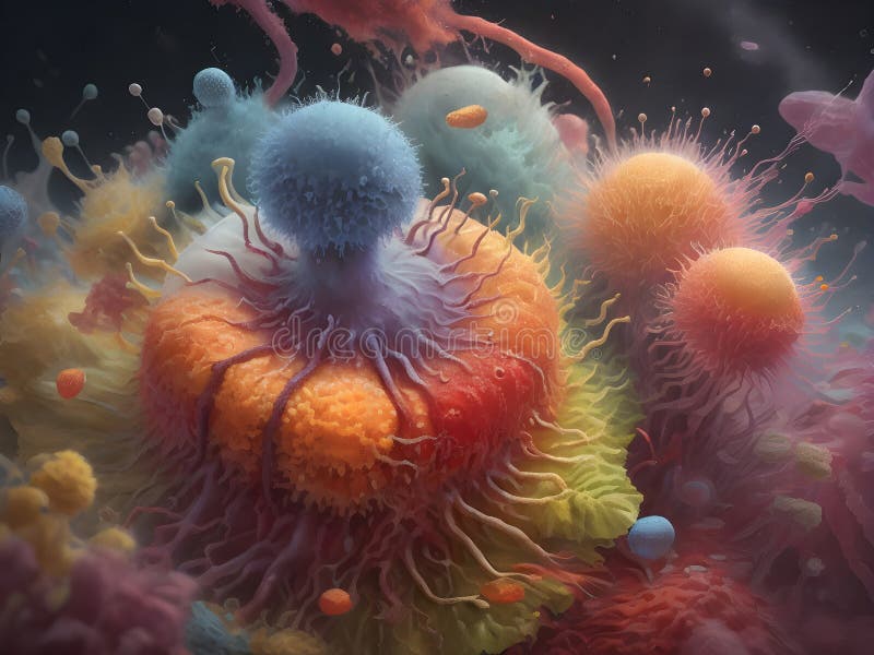 Microscopic Cells. Biology or Science Concept Stock Photo - Image of ...