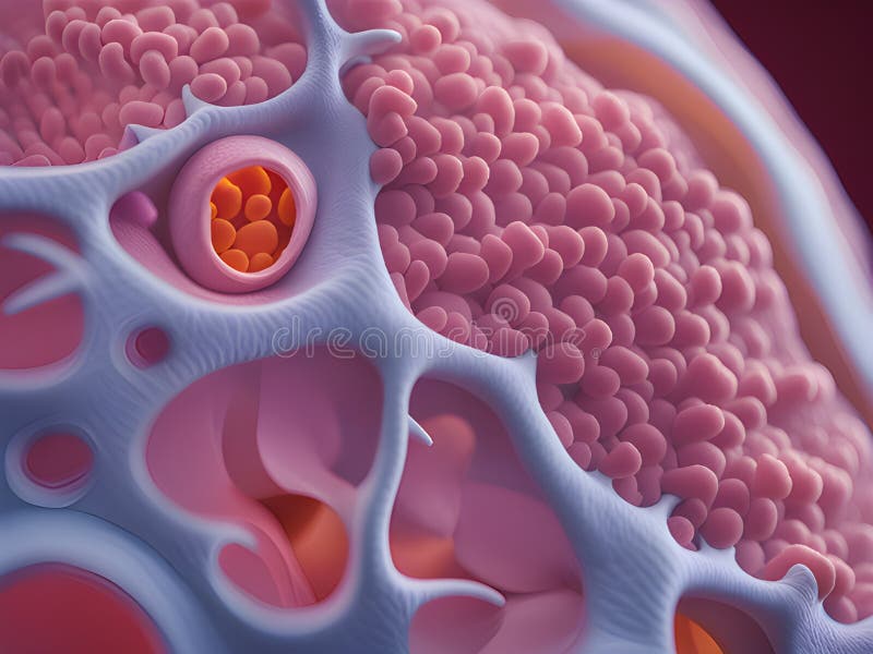 Microscopic Cells Texture , 3d Illustration Stock Illustration ...