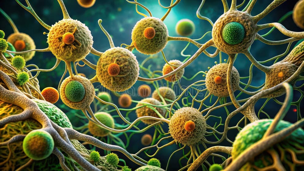 Microscopic Cellular Network an Intricate Visualization of ...