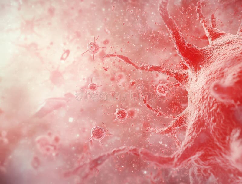 Microscopic Cellular Structure Stock Illustration - Illustration of ...