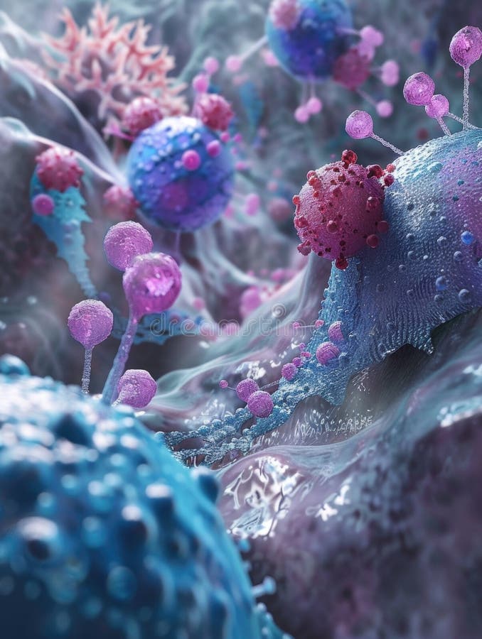 Microscopic Cellular Structure Stock Image - Image of proteins ...