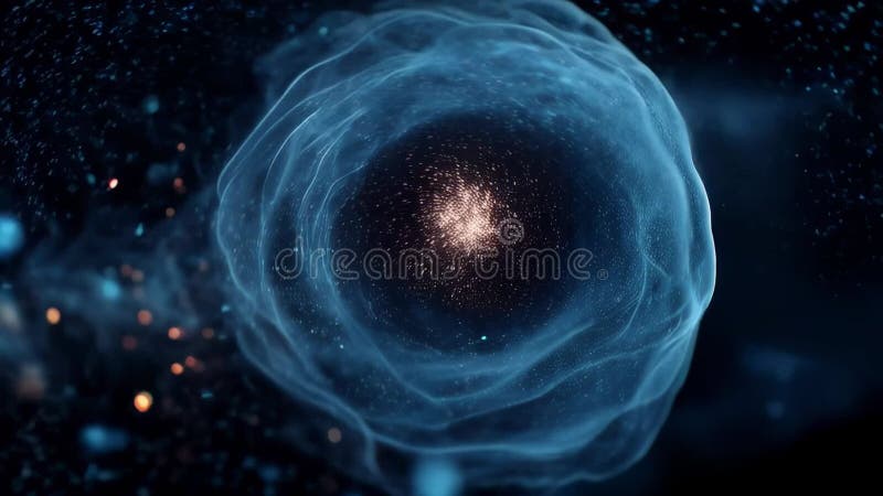 Microscopic Cellular Structure with Glowing Particles Stock Footage ...