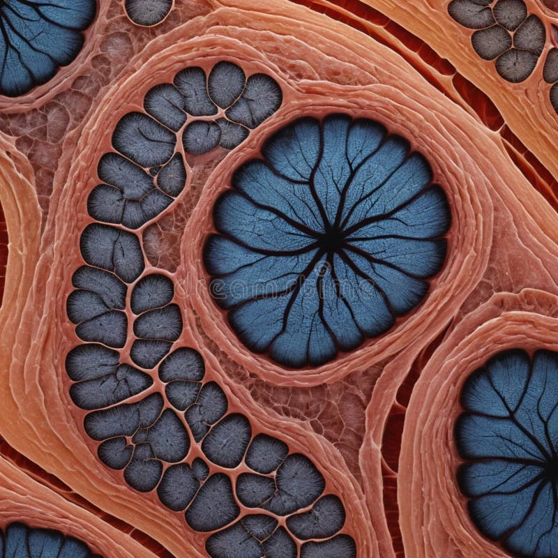 Microscopic Cellular Structure Stock Illustration - Illustration of ...