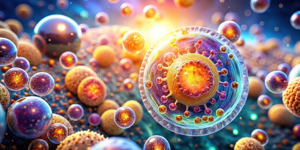 Microscopic Cellular Structures a Detailed Visualization of Biological ...