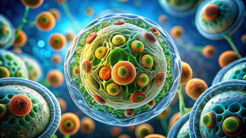 Microscopic Cellular Structures a Detailed Visualization of Complex ...