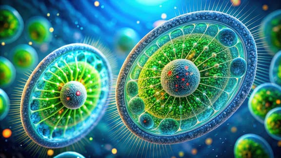 Microscopic Cellular Structures a Detailed Visualization of Complex ...