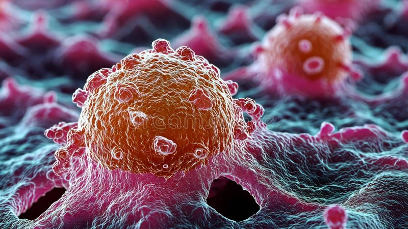 Microscopic Close-Up of Cancer Cell Growth Stock Video - Video of ...