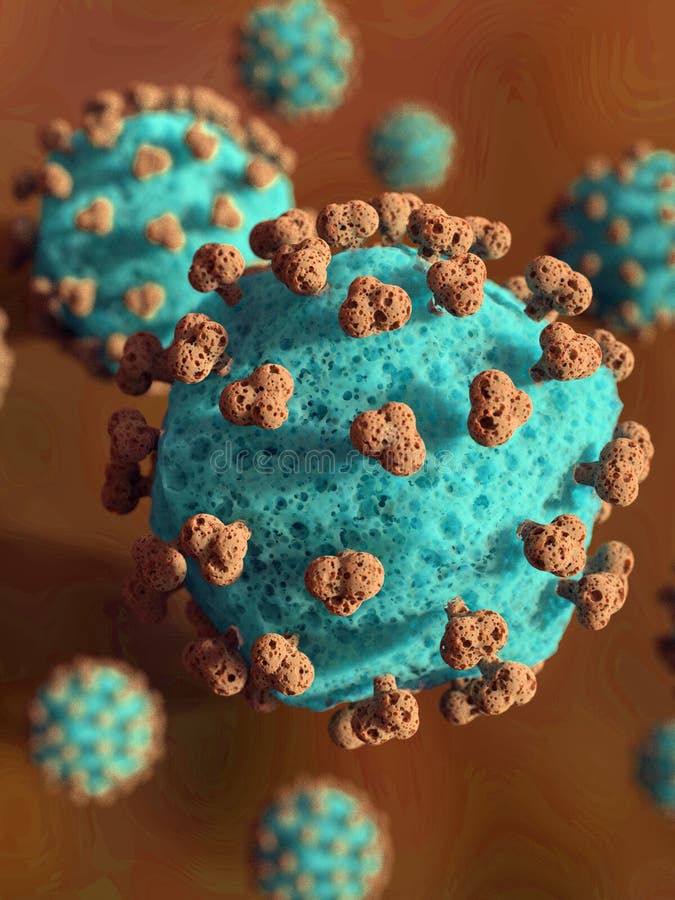 Virus Cells Invading Host Organism Causing Disease, Under Microscope ...