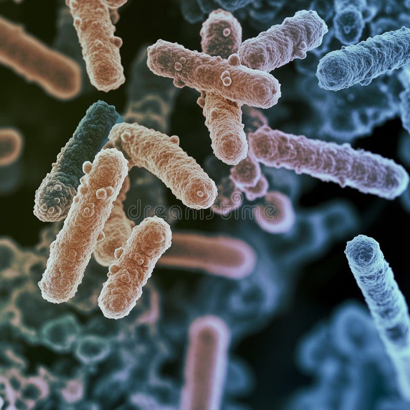 Microscopic Closeup Concept of Small Cubes with Vibrant Pink Blue ...