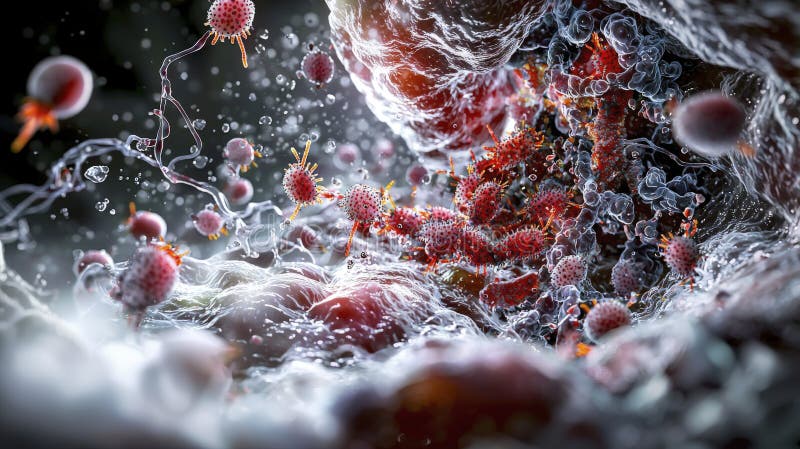 Microscopic Closeup of Intestinal Flukes in Host Environment Scientific ...