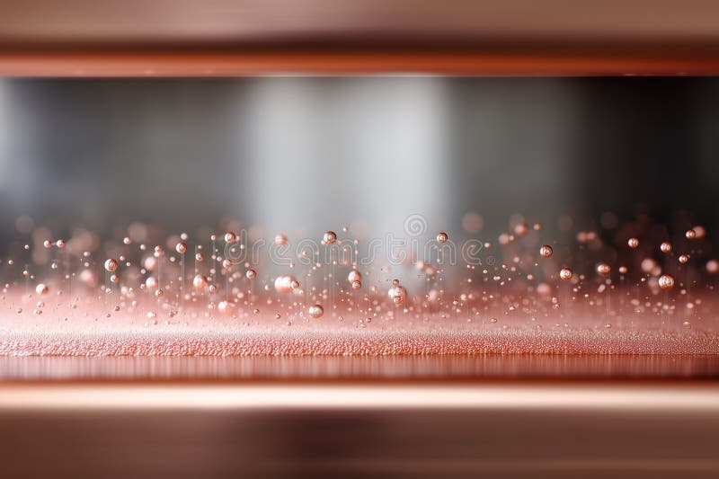 Rising Copper Particles. Abstract Visualization of Molecular Diffusion ...
