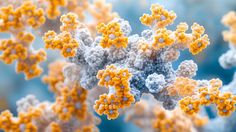 Microscopic 3D Render of Complex Protein Royalty Free Image Stock ...