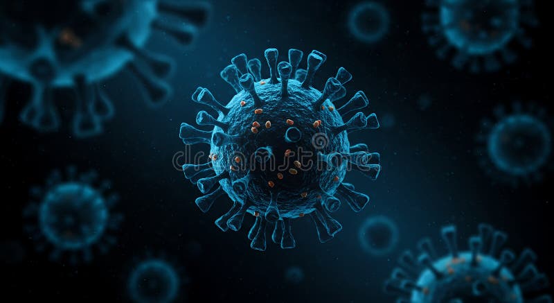 Microscopic 3D Render of Coronavirus: COVID-19 Virus Structure, Closeup ...