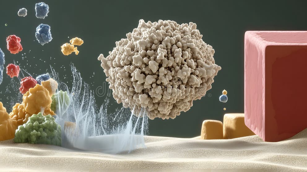 Microscopic 3D Render of Protein Molecular Royalty Free Image Stock ...