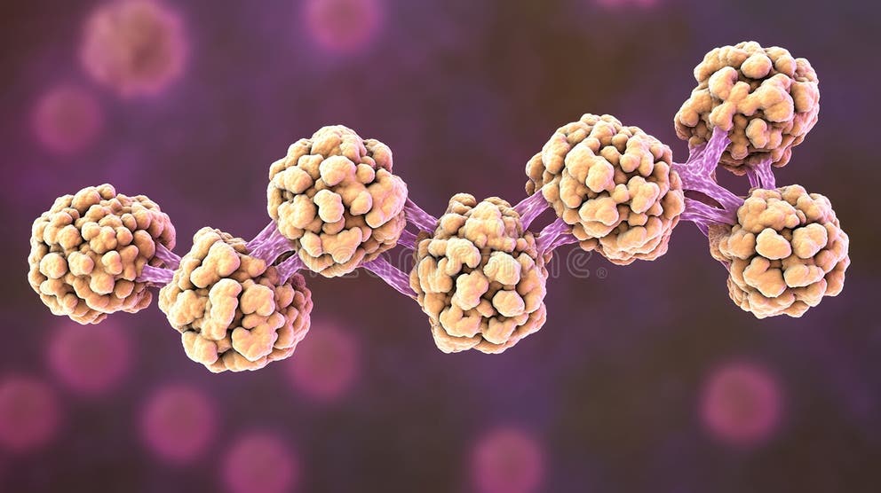 Microscopic 3D Rendering of Protein Complex Stock Photo Stock ...