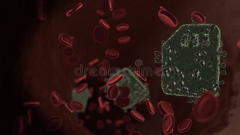 Microscopic 3D Rendering View of Virus Shaped As Symbol of Interface ...