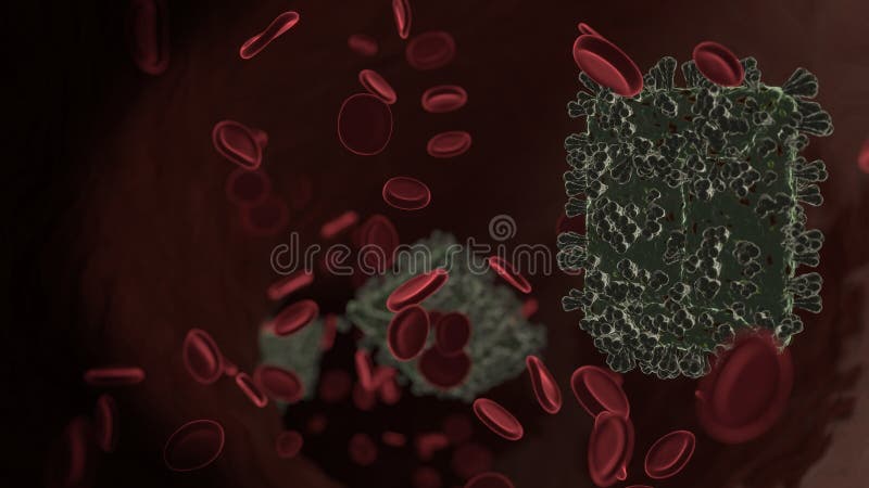 Microscopic 3D Rendering View of Virus Shaped As Symbol of Sealed ...