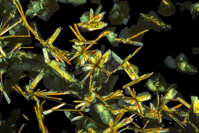 Microscopic Detail of Auramine O Microcrystals Stock Image - Image of ...