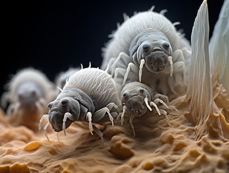 Microscopic dust mites stock illustration. Illustration of pest - 283111662