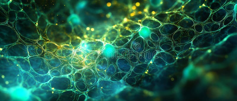 Microscopic Emerald and Azure Veins a Stunning Network of Color and ...