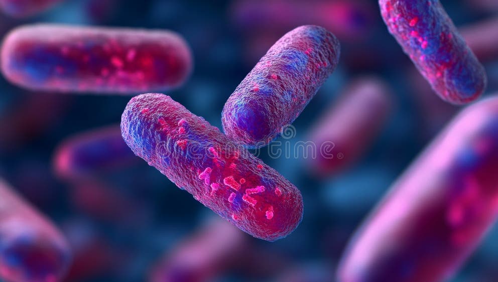 Microscopic Examination of Bacteria within a Cell Structure Stock Image ...