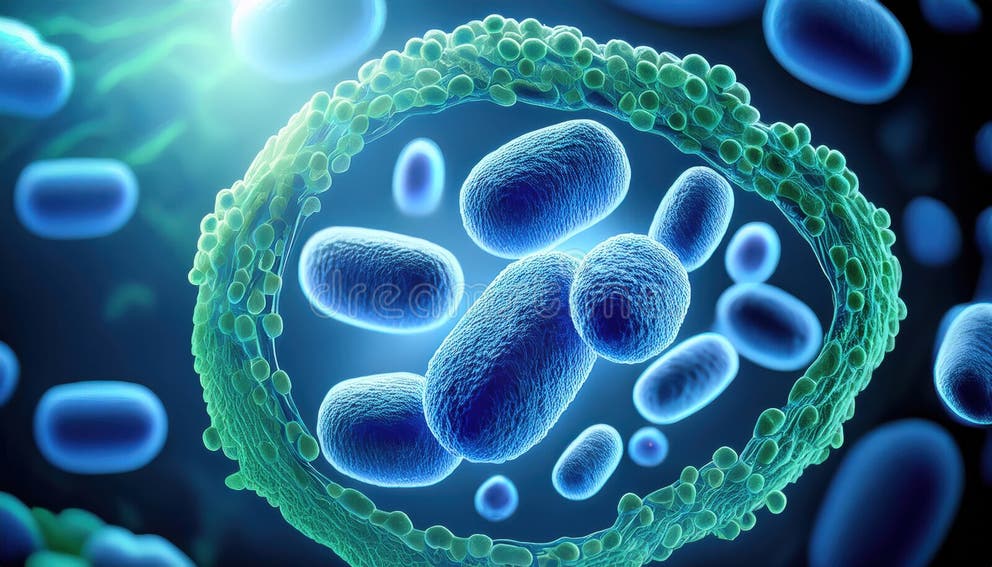 Microscopic Examination of Bacteria and Cellular Stock Image - Image of ...