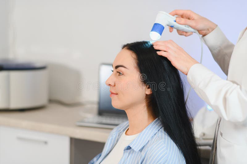 Microscopic Examination of the Hair and Skin of the Scalp Stock Image ...