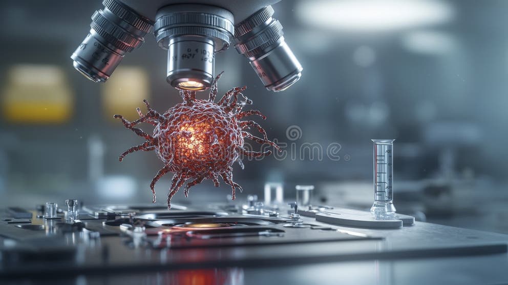 Microscopic Examination of Human Cell Structures in a High-tech ...