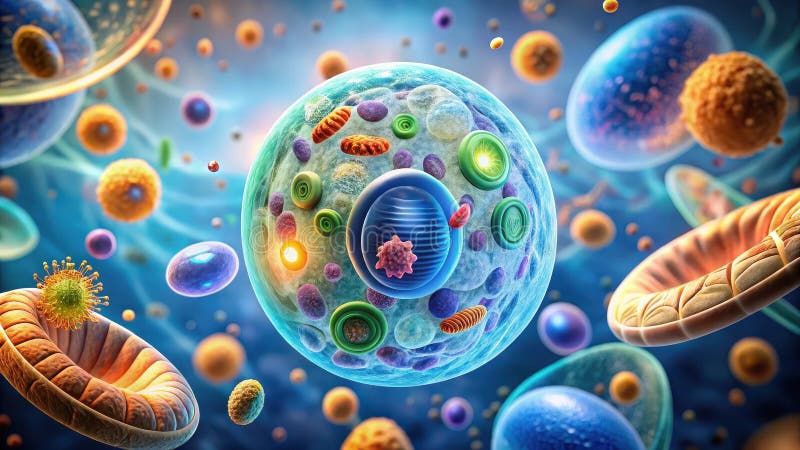 A Microscopic Exploration of Cellular Structures and Organelles within ...